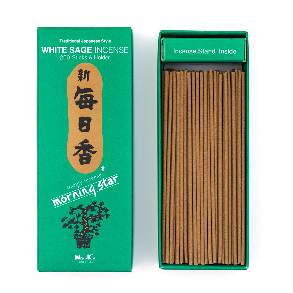 NIPPON KODO | MORNING STAR - INCENSE - White Sage - 200 sticks – nipponkodostore.com
